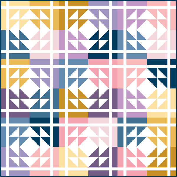 Mosaic Stones Quilt Pattern - PDF - Running Stitch Quilts