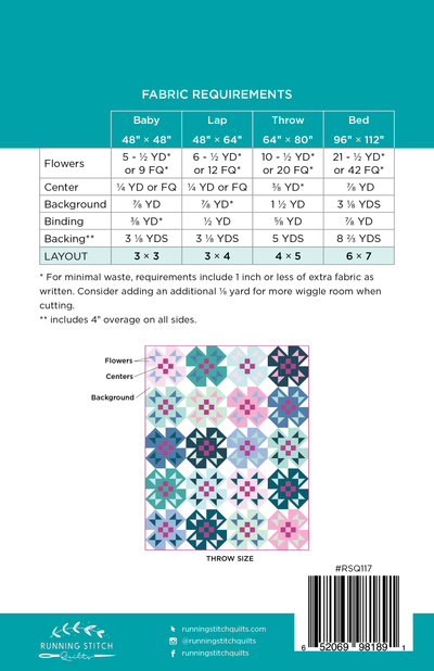 Spring Garden Quilt Pattern - PDF - Running Stitch Quilts