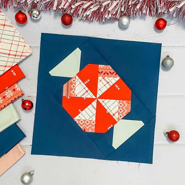 Peppermint Twist Quilt Block - PDF - Running Stitch Quilts