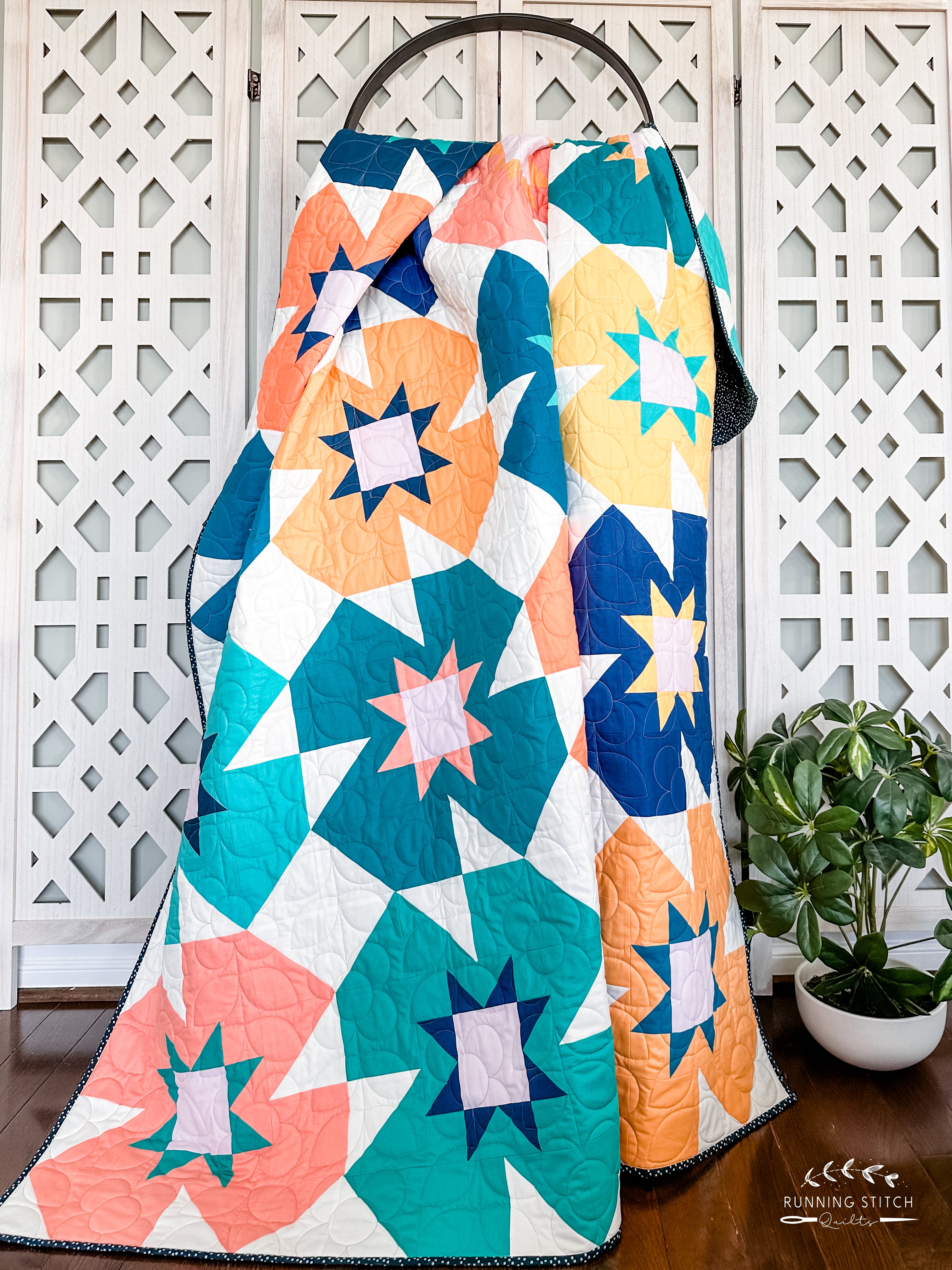 Summer Garden Quilt Pattern - PDF - Running Stitch Quilts